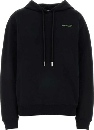 Off-white Femme, Sweatshirts et sweats &agrave; capuche, Noir, Taille: 38 FR Arrow Leaves Sweat &agrave; capuche