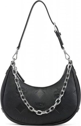 MCM Mcm, Femme, Sacs, Noir, Taille: ONE Size Aren Crescent Hobo Bag