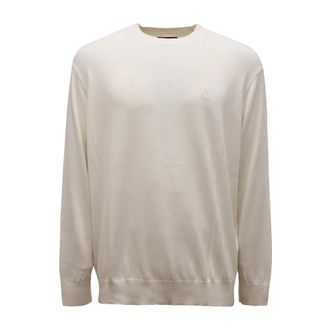Armani Pullover mit Rundhalsausschnitt aus Baumwollmischung - - Knitwear - Herren - Wei&szlig; - XL