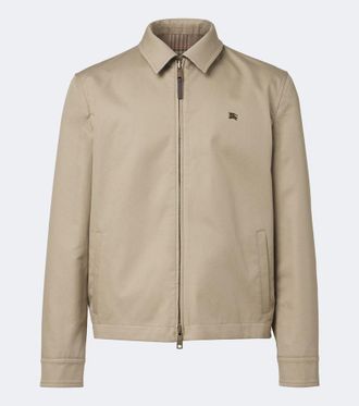 Burberry Veste blouson en gabardine de coton