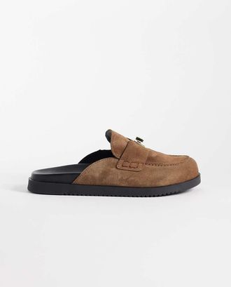 Steve Madden Megg - Mocassins en daim &agrave; enfiler - Taupe-Marron