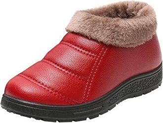 Generic Bottines Pour Femme dHiver Plates Doubl&eacute;s en Peluche Chaude Slip-on Bottes De Neige Semelle Antid&eacute;rapantes L&eacute;g&egrave;res Confortables Chaussures De Marche A