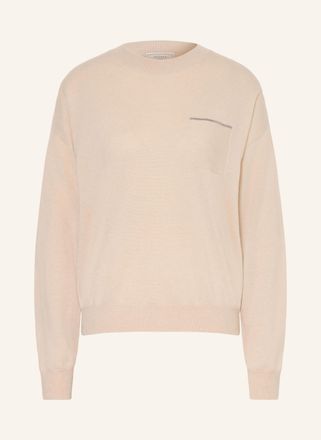 PESERICO Peserico Cashmere-Pullover Mit Schmucksteinen beige