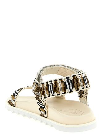 Roger Vivier Slidy Viv Sandals - Beige