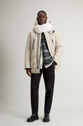 Woolrich Herren Arctic Parka Evolution aus Ramar Cloth Beige Größe XXL