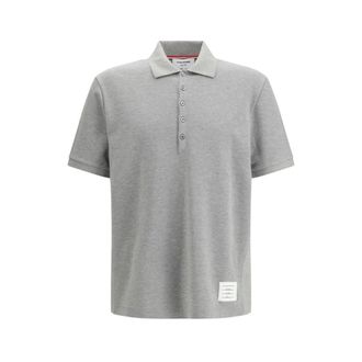 Thom Browne Cotton Polo Sweater - - Tops - Herren - Grau - XL
