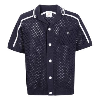 Casablanca Kurz&auml;rmeliges Mesh-Shirt - - Shirts - Herren - Schwarzk - L