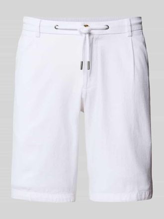 Bugatti Slim Fit Shorts aus Baumwoll-Leinen-Mix