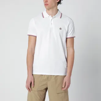 Moncler White short-sleeve polo shirt