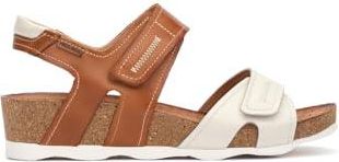 Pikolinos Sandales &agrave; Semelles compens&eacute;es en Cuir Mahon pour Femme Color NATA