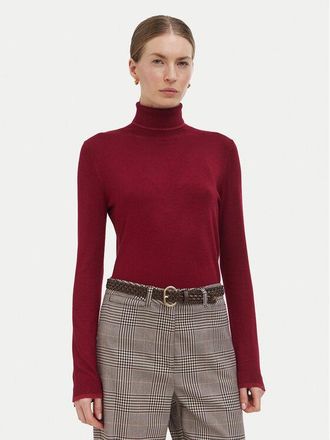 Liu Jo Rollkragenpullover WF6013 MS49I Dunkelrot Slim Fit