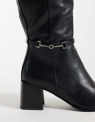 Simmi London Simmi London bottes hauteur genou Romee avec d&eacute;tail mors en noir