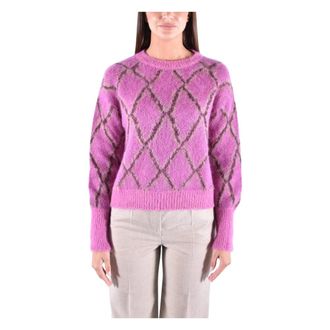 KANGRA Nahtloser Woll-Alpaka-Rundhalspullover - - Knitwear - Damen - Rosa - XS