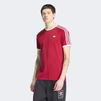 adidas T-Shirt ADIDAS ORIGINALS 3-STREIFEN, Herren, Gr. XXL, rot (team victory rot, wei&szlig;), Obermaterial: 100% Baumwolle, Rundhals, Shirts T-Shirt