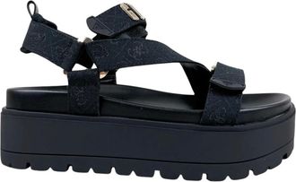 Guess Femme, Chaussures, Noir, Taille: 38 EU Sandales Plates