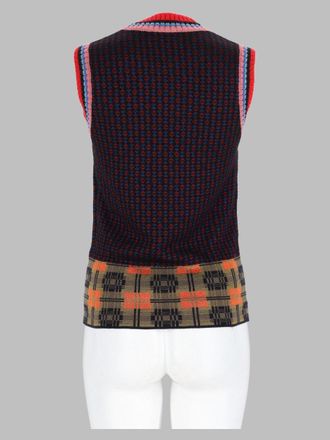 Dries Van Noten Geometric Wool and Viscose Gilet - Multicolor