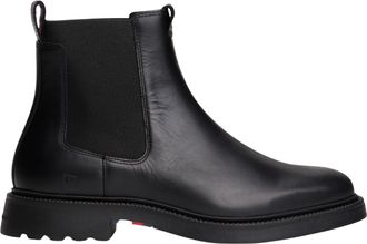 Tommy Hilfiger Herren Chelsea Boots Comfort aus Leder, Schwarz (Black), 42