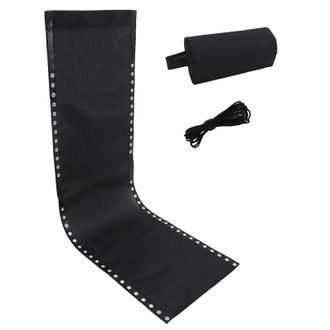 Lurrose Balcony Chair Accessory Ersatzbezug Schwarz mit Kissen und Seil Faltbarer Outdoor Stuhlbezug Strapazierf&auml;higes Stoffmaterial f&uuml;r Balkon Strand Liegest