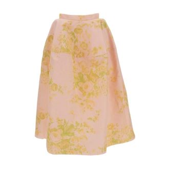 Erdem Rose Bouquet Midi Rock - - Skirts - Damen - Rosa - M