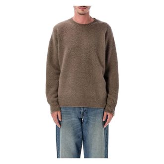 Roberto Collina Homme, Pulls, Brun, Taille: L Casentino Col Rond