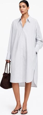 Arket Hemdkleid Aus Baumwolle -Wei&szlig;