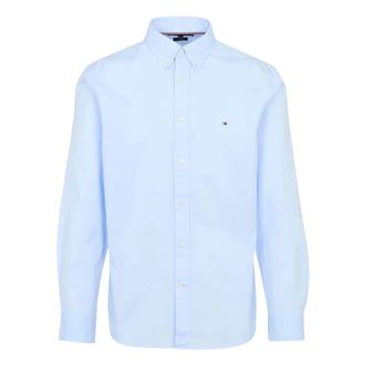 Tommy Hilfiger Homme, Chemises, Bleu, Taille: L Chemise Popeline Core Flex Unie RF