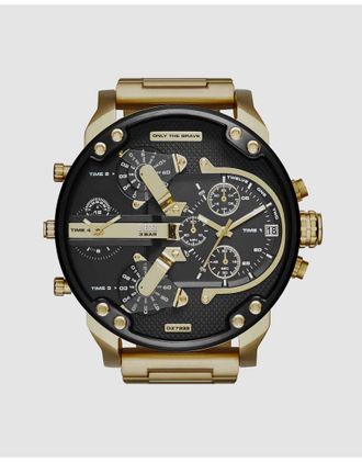 Diesel Mr. Daddy 2.0 montre multifonction homme en acier inoxydable ton or-Dor&eacute;
