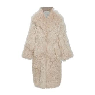 Ami Manteau long en cuir dagneau - Femme - Vestes - Rose - Taille: 38 FR