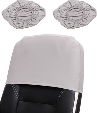 Generic Kopfst&uuml;tzenbez&uuml;ge f&uuml;r B&uuml;rost&uuml;hle Stretch Kopfst&uuml;tzen&uuml;berzug Rutschfester Kopfst&uuml;tzen M&ouml;belschutz f&uuml;r Computerst&uuml;hle mit hoher R&uuml;ckenlehne 2 St&uuml;ck Hell