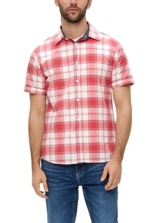 s.Oliver Kurzes Baumwollstretch-Hemd im Slim Fit