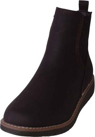 Absolute Footwear Bottines compensées à gousset en daim synthétique pour femme, PU Marron, 40 EU