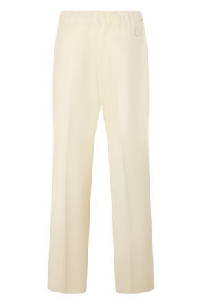 Moncler Womens Long Cotton Trousers White Track Pants
