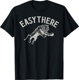 Trendy Apparel Easy There Tiger Pouncing Jumpig Tiger T-Shirt
