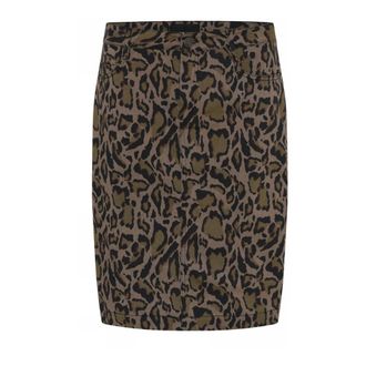 C.Ro Femme, Jupes, Brun, Taille: 46 FR Jupe Imprim&eacute; l&eacute;opard - Ina Print