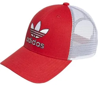 adidas Originals Casquette snapback structur&eacute;e Icon Trucker pour homme, Rouge/blanc/noir, Taille unique