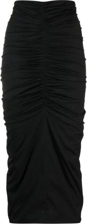 Philosophy di Lorenzo Serafini Femme, Jupes, Noir, Taille: 34 FR Draped Midi Skirt