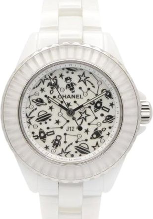 Chanel Montre bracelet vintage en c&eacute;ramique Pre-owned - Femme - Pre-owned - Blanc - Taille: ONE Size