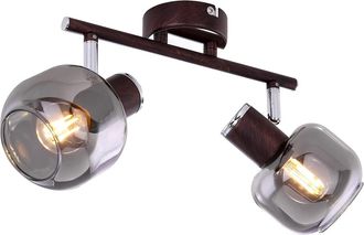 Globo Lighting Deckenleuchte - Grau - Glas - 2-flammig - B 25 cm