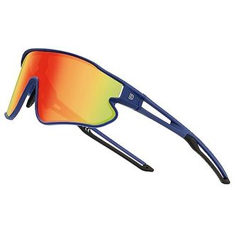 Duco DC0023 Lunettes de soleil polaris&eacute;es pour homme et femme Protection UV400 Lunettes de soleil de course &agrave; pied, p&ecirc;che, cyclisme, baseball, Monture bleu