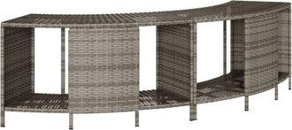 vidaXL Outdoor-Regale f&uuml;r Whirlpool 2 Stk. Grau Poly Rattan vidaXL
