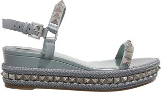 Christian Louboutin Sandalen - Pyrackou Espadrilles 60mm - Gr. 36 (EU) - in Gr&uuml;n - f&uuml;r Damen