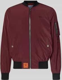 Original Bombers Bomberjacke mit Label-Patch und Eingrifftaschen