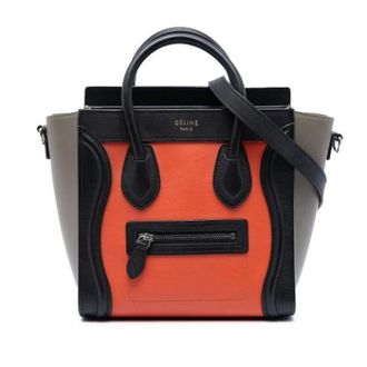 Celine Pre-owned Nano Luggage Tote - Femme - Pre-owned - Orange - Taille: ONE Size