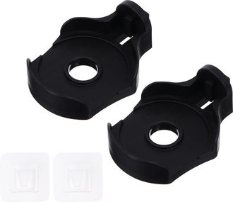 BESPORTBLE VALICLUD 2 S&auml;tze Schwarzer Seifenspender Halterung aus Hochwertigem Abs Selbstklebend Bohrfrei Wandmontierbar Stabiler Halter f&uuml;r Automatische Seifens