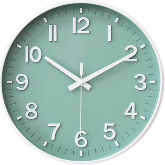 TYME Wanduhr 30cm mit schleichender Sekunde ohne Tickgeräus Quartz Modern Rund für Büro, Wohnzimmer, Küche, Schule und Kinderzimmer