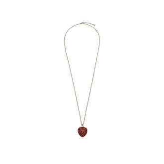 Valentino Garavani VLogo Herzanh&auml;nger Halskette - - Accessories - Damen - Braun - ONE SIZE