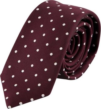 Tom Ford Homme, Accessoires, Brun, Taille: ONE Size Cravate en soie satin&eacute;e &agrave; pois