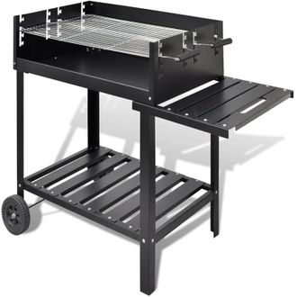 vidaXL Vidaxl - bbq Grill S&auml;ulengrill Standgrill Kohlegrill Barbeque mit 2 R&auml;dern