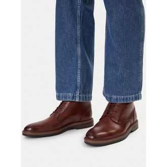 Clarks Schn&uuml;rschuhe Clarks Aldwin Chukka 26178425 Braun