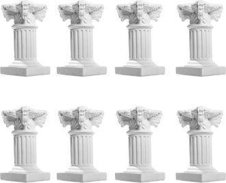 BESTONZON R&ouml;mische S&auml;ulen Kerzenhalter 8 St&uuml;ck aus Leichtem Harz Nordische Gartendekoration f&uuml;r Innen Au&szlig;en Mikro Landschaftsst&auml;nder f&uuml;r Balkon Wohnzimmer B&uuml;ro